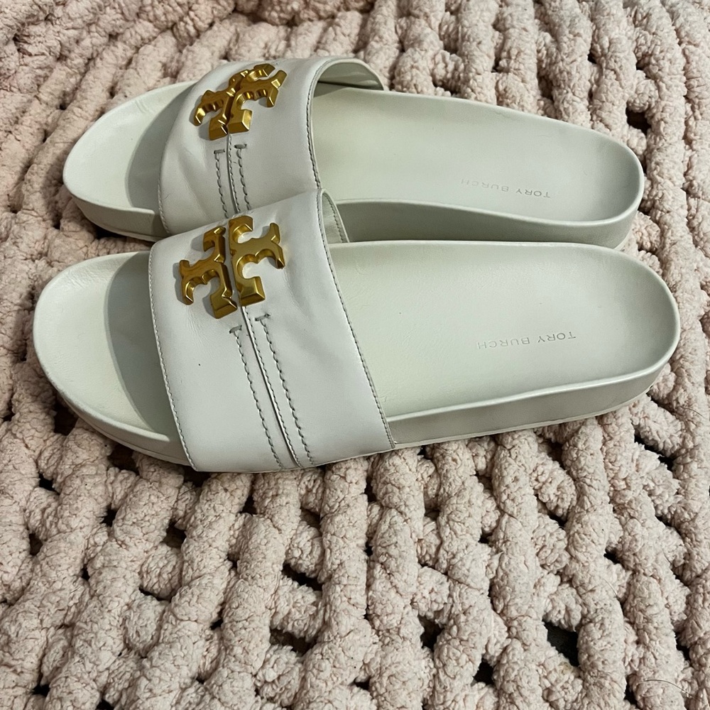 Guc Authentic Tory Burch Slides - Gem